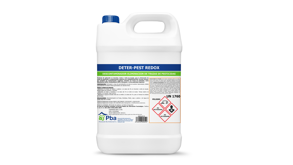 Deter-Pest Redox, descontaminador de contaminantes orgánicos