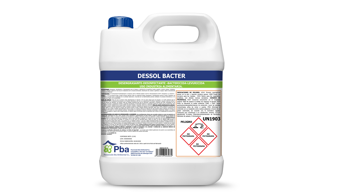 Dessol Bacter, limpieza y desinfección sin amonios cuaternarios