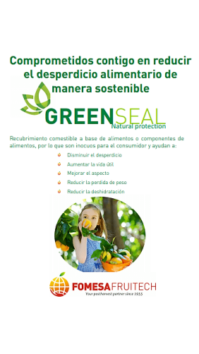 GREENSEAL, recubrimiento comestible para cítricos y otras frutas